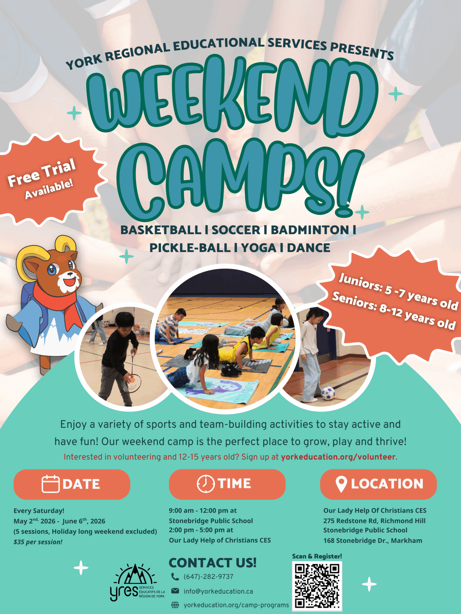 Weekend Elite Camp - York Region Educational Services